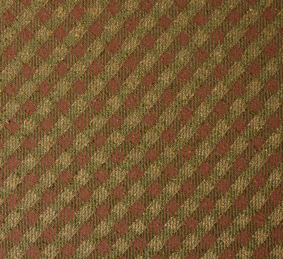 PIERCE & WARD CIRCLE OTTOMAN IN RAW SILK CHECK – Pierce & Ward