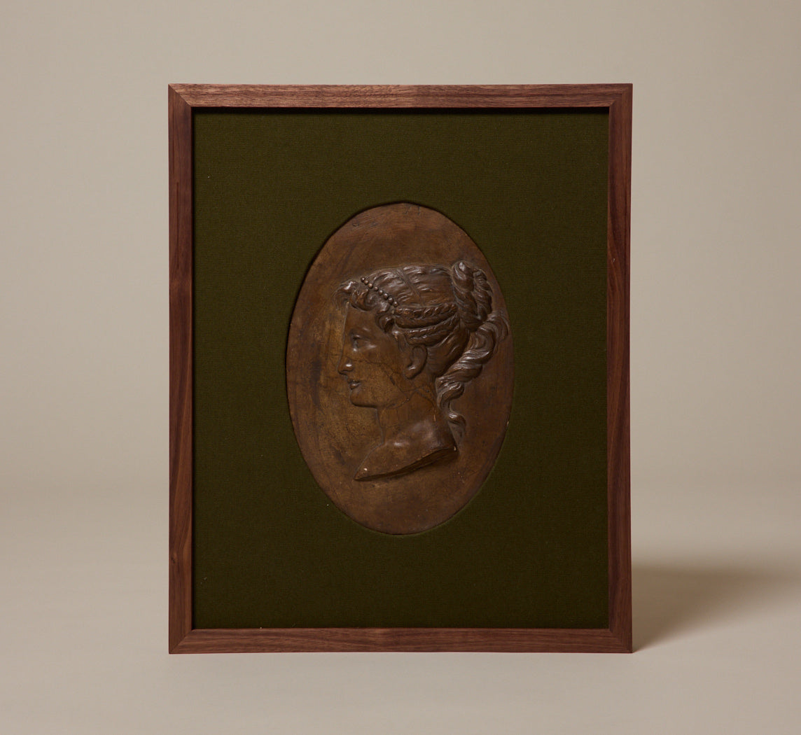 NEOCLASSICAL PROFILE OF A YOUNG WOMAN PLAQUE – Pierce & Ward
